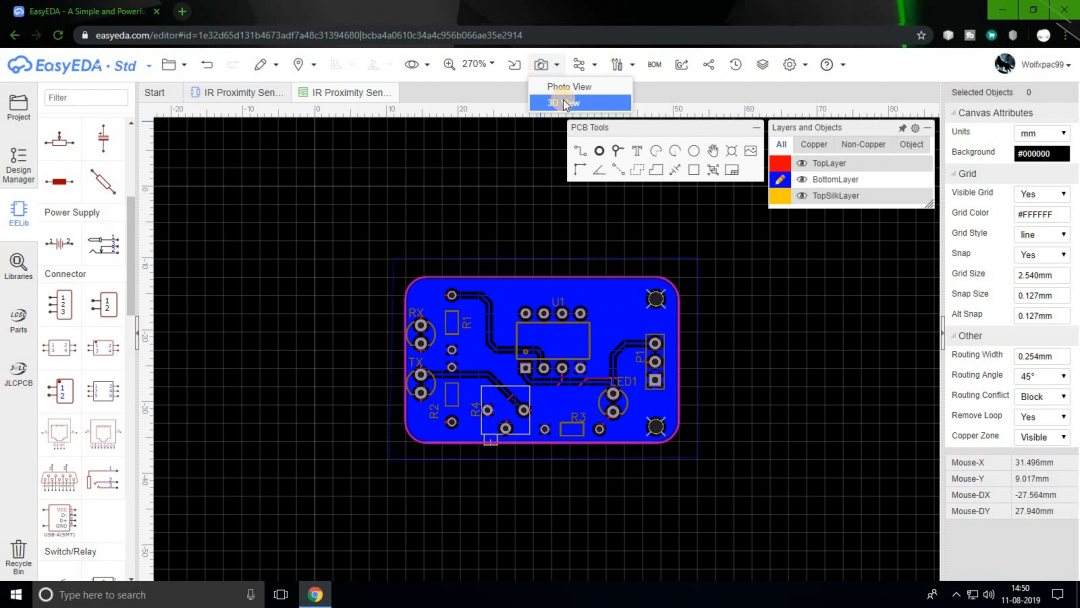 Create a PCB (Printed Circuit Board) Online - Learn Robotics