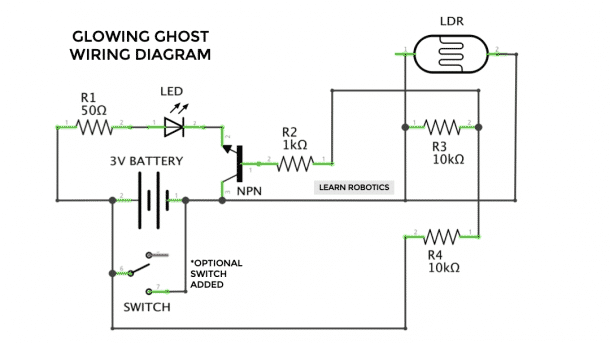 Glowing Ghost Project for Halloween (DIY) - Learn Robotics